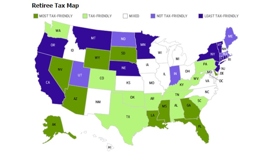 Taxes: The 10 Worst States for Retirees