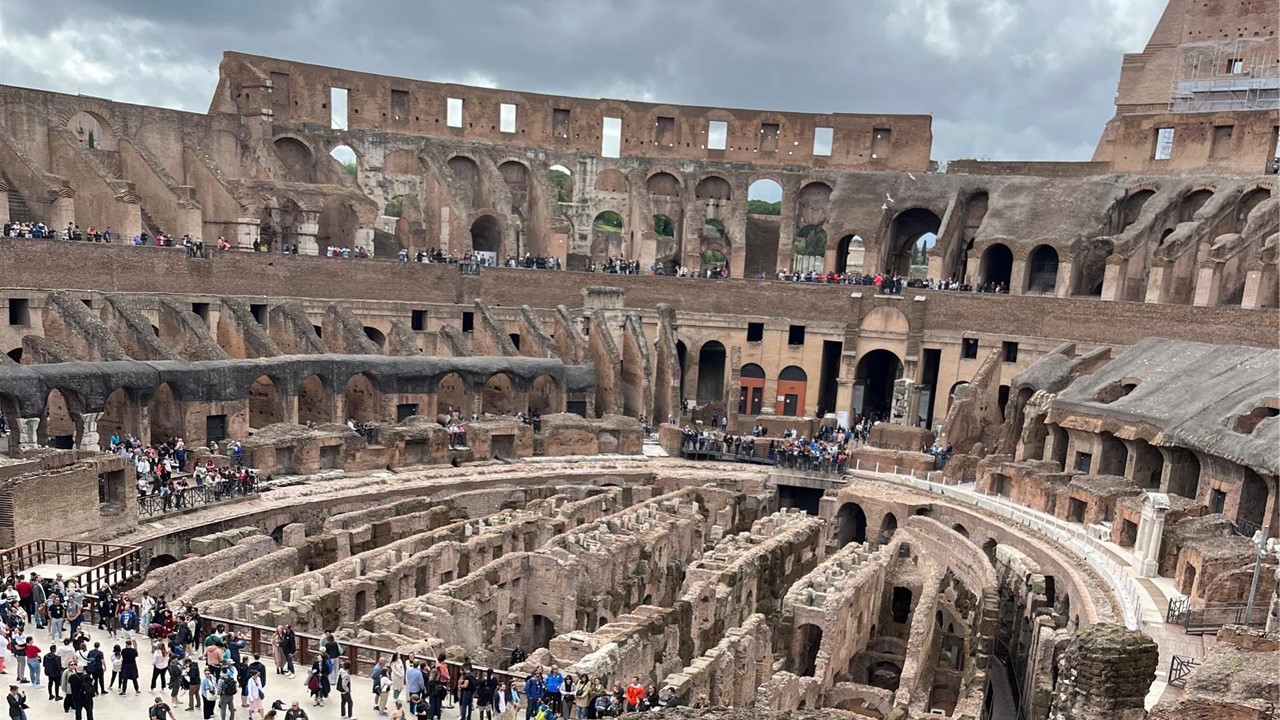 Greetings from the Coliseum in Rome